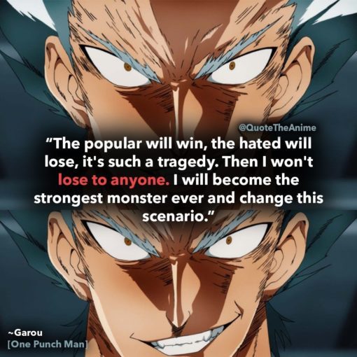 7+ Powerful Garou Quotes - One Punch Man (HQ Images) | QTA
