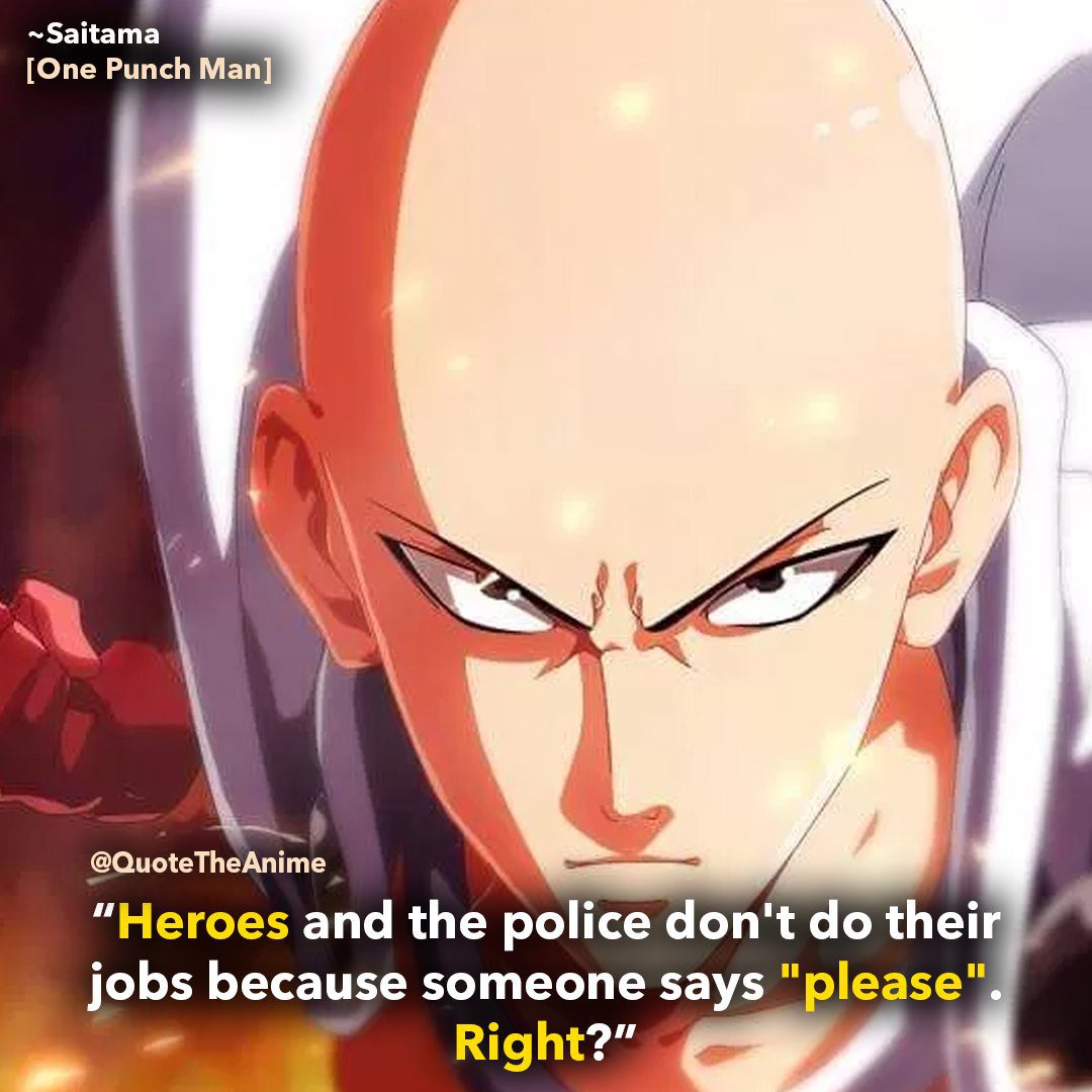 17+ Powerful Saitama Quotes - One Punch Man