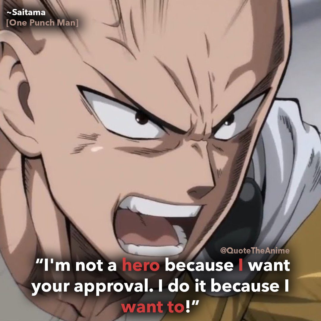17+ Powerful Saitama Quotes - One Punch Man