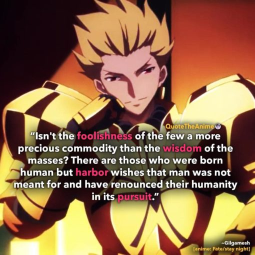 9+ Powerful Gilgamesh Quotes from Fate Stay Night