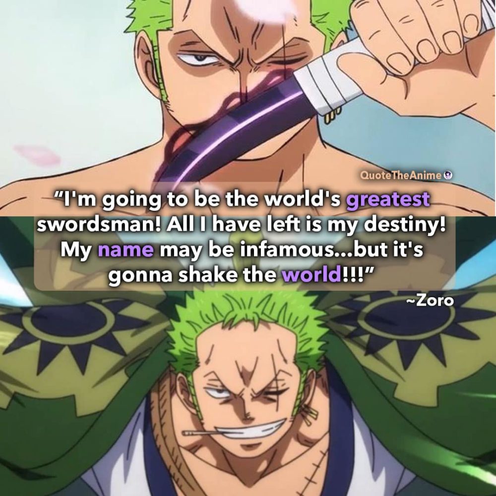 9+ Powerful Zoro Quotes that inspire Greatness! (Images)