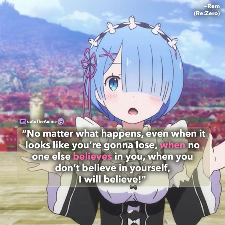 5+ Amazing Re Zero Quotes (Images) - QTA