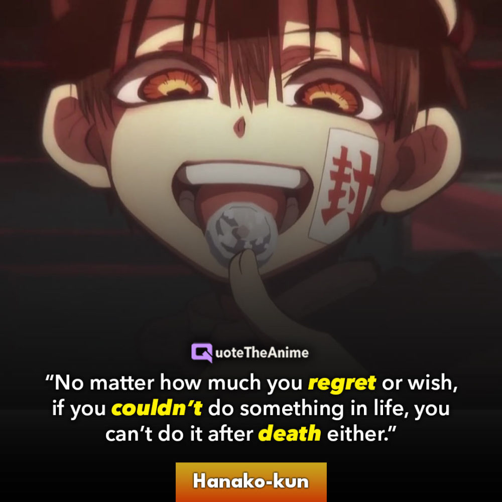 15+ POWERFUL Toilet Bound Hanako-Kun Quotes