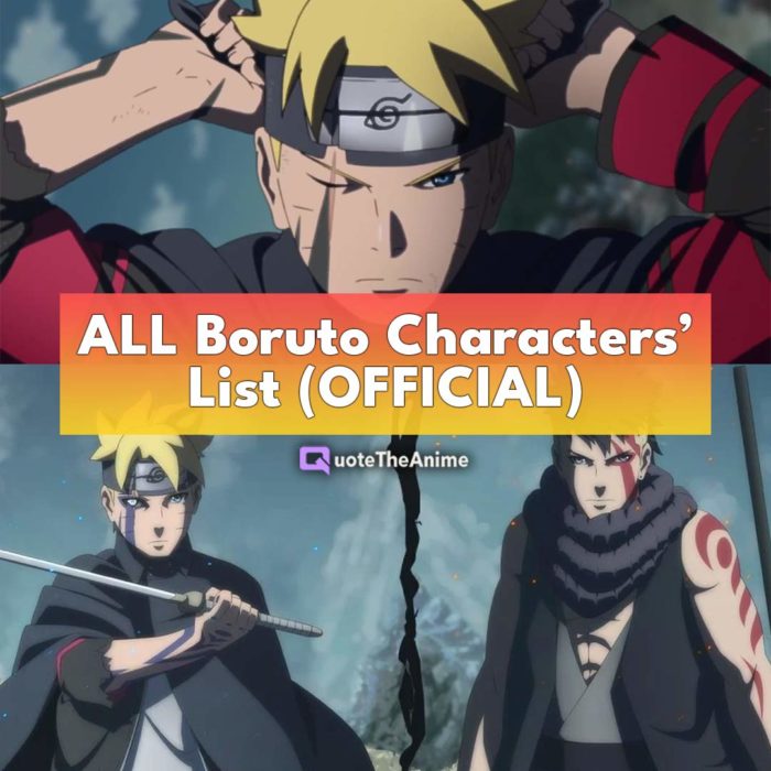 ALL Boruto Characters (Official List) - QTA