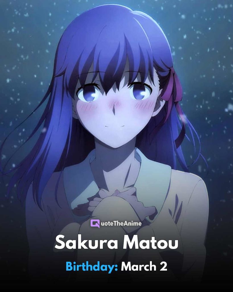 ALL Fate Stay Night Characters' Birthdays! (OFFICIAL)