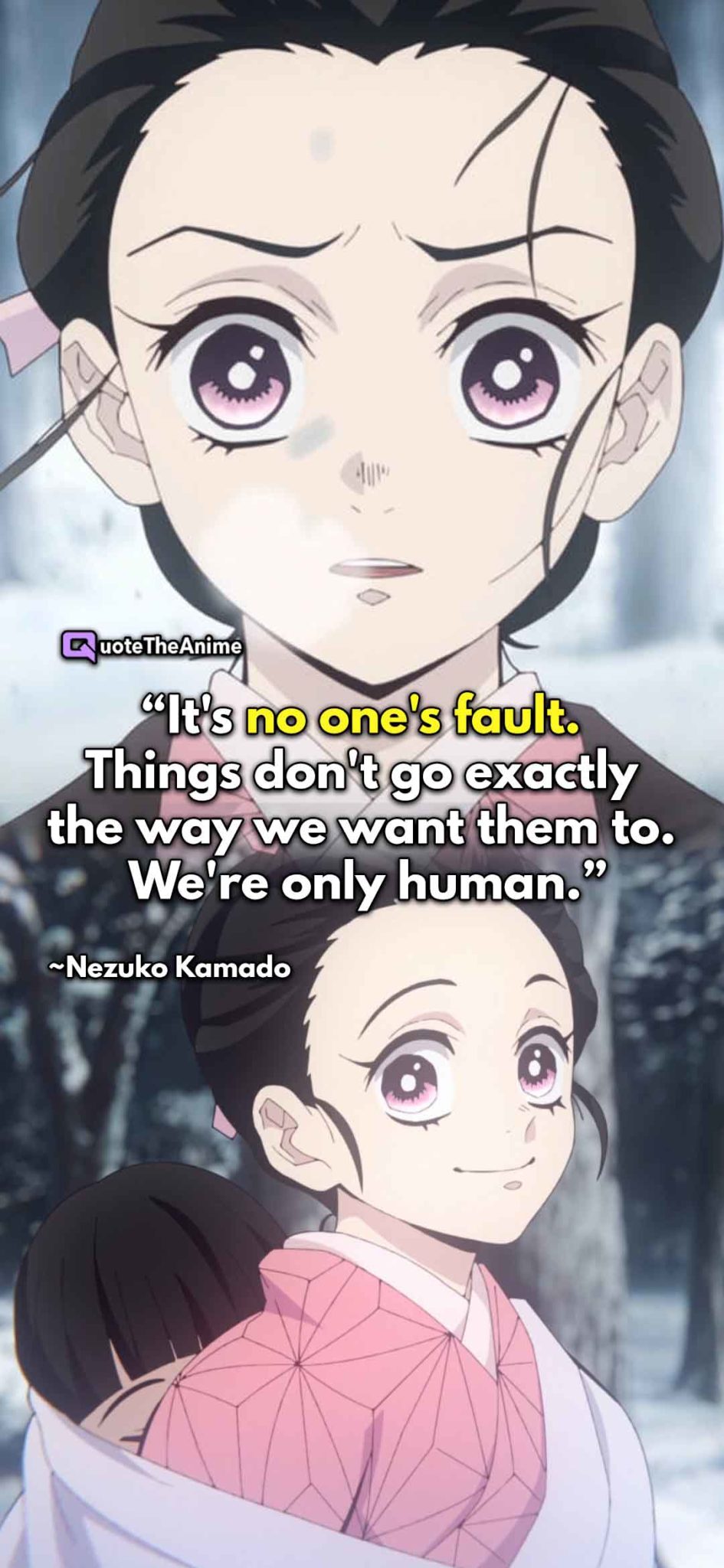 11+ EMOTIONAL Nezuko Kamado Quotes (With Wallpapers)