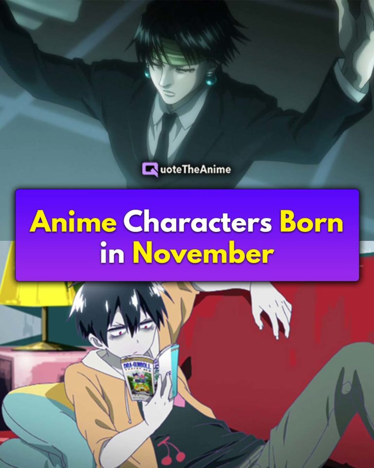 ALL Anime Characters Born in November (OFFICIAL!) | QTA