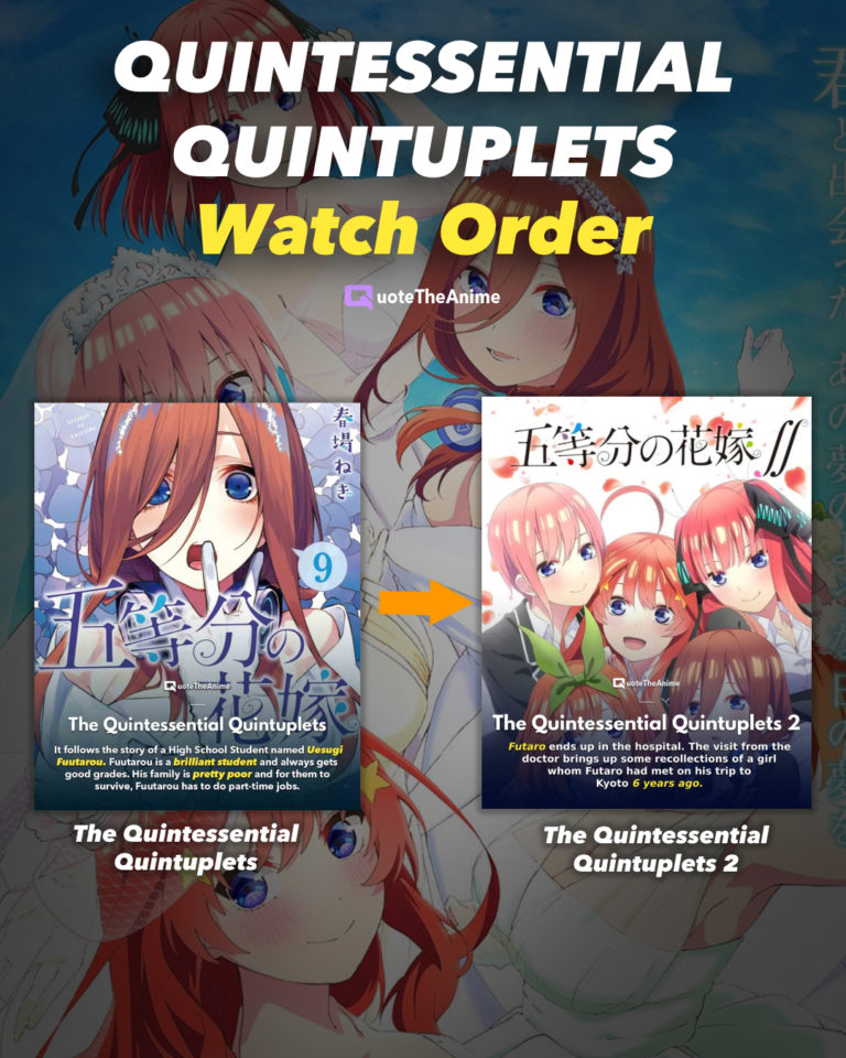Quintessential Quintuplets Watch Order (OFFICIAL) | QTA