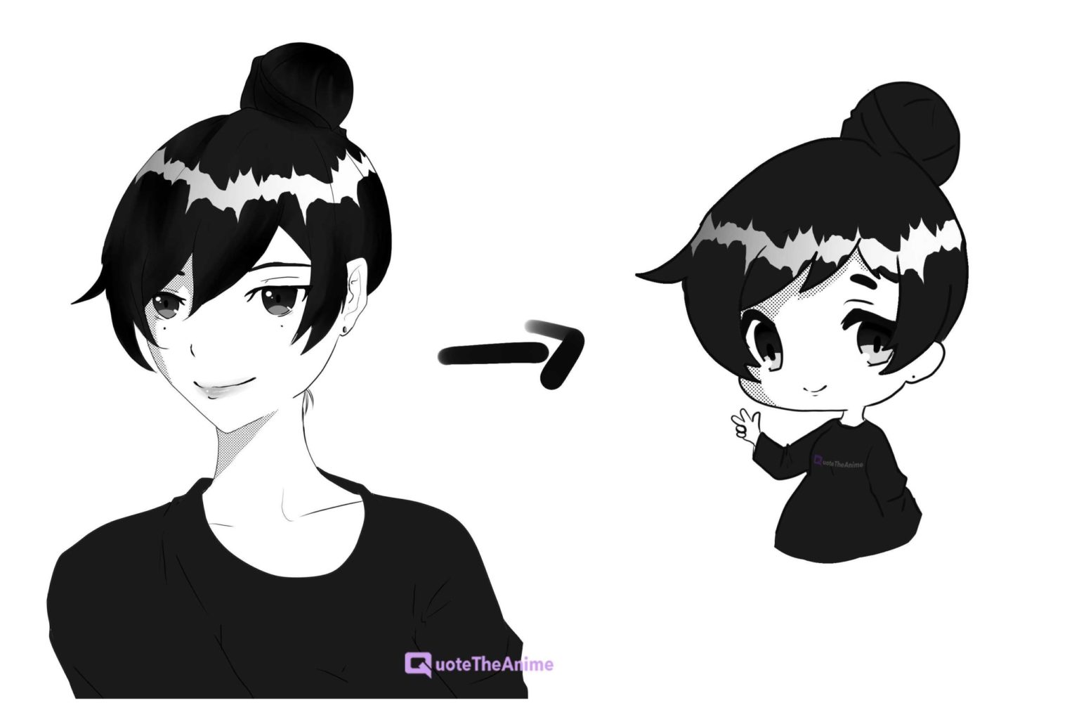 How to Draw Chibi Anime Character Step by Step | QTA
