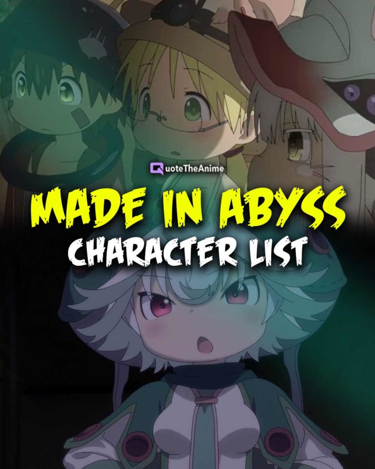 Made in Abyss Characters List (WIKI)