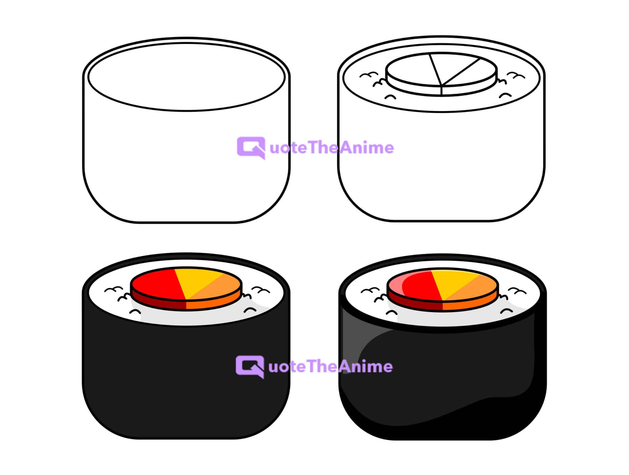 How to Draw Sushi! (A Step-by-Step Guide) - QTA